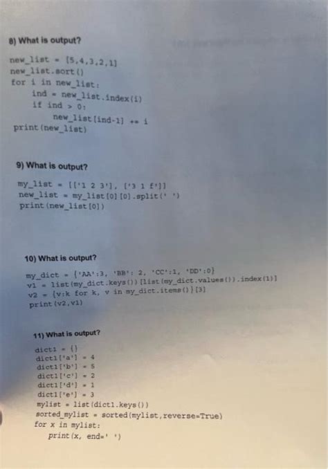 Solved 8 What Is Output 9 What Is Output 10 What Is Chegg Com