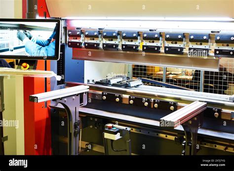 Cnc Metal Bending Machine Stock Photo Alamy