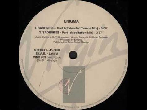 Enigma - Sadness Part I (Extended Trance Mix) - YouTube