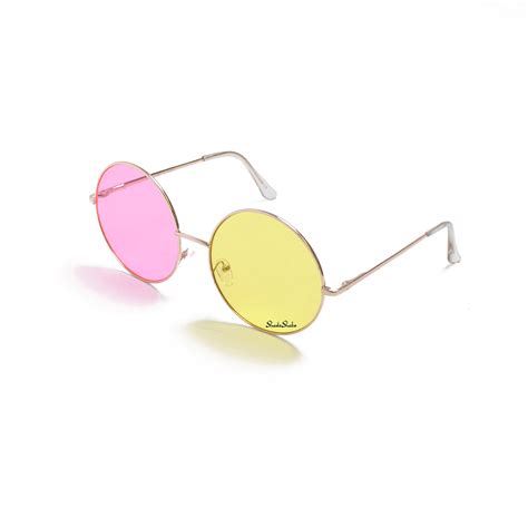 Pink And Yellow Round Circle Sunglasses Spamton Cosplay Etsy
