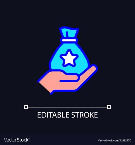 Large Bonus Pixel Perfect Rgb Color Icon For Dark Vector Image