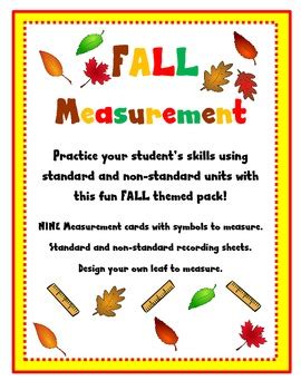 Measurement For Fall By Liz Kinsinger TPT