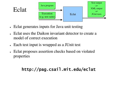 Eclat Automatic Generation And Classification Of Test Inputs Ppt