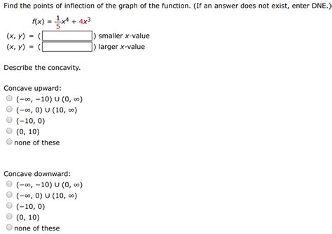 find the points of inflection of the graph of the function if an ans