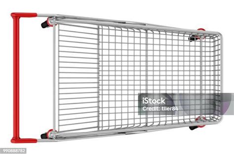 빈 장바구니 흰색 배경에 고립의 최고 볼 수 있습니다 3 차원 일러스트 레이 션 쇼핑 카트에 대한 스톡 사진 및 기타 이미지 쇼핑 카트 바로 위 슈퍼마켓 Istock