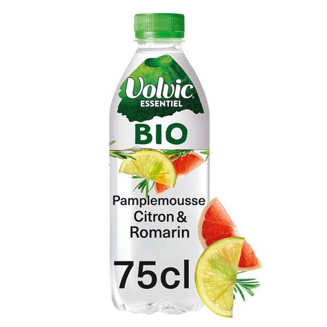 Volvic Eau Aromatisée Citron Pamplemousse Romarin Bio 75cl Pas Cher