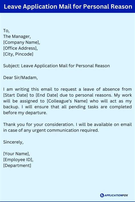9 Samples Leave Application For Office For Personal Reason