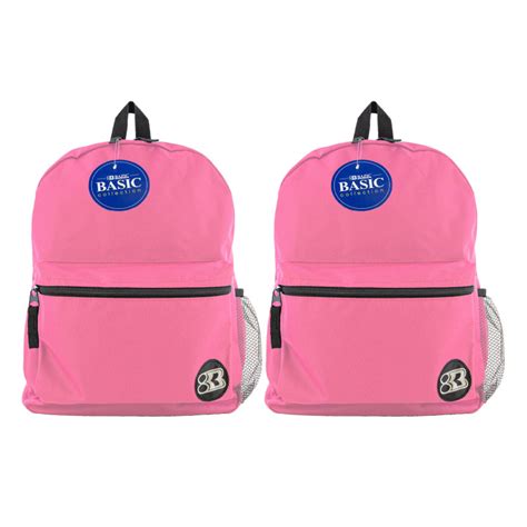 Bazic Products® Basic Backpack 16 Fuchsia Pack Of 2 Zuma