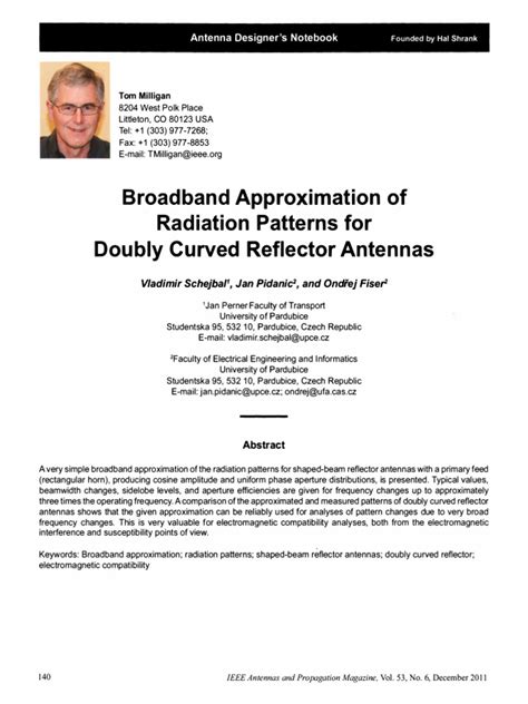 10 broadband approximation of radiation patterns for doubly curved