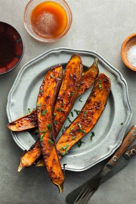 Honey Harissa Roasted Eggplant Gourmande In The Kitchen