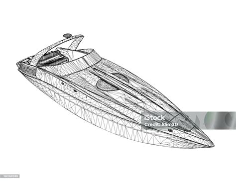 와이어프레임 스피드보트 격리 벡터 그림입니다 고급스럽고 비싼 보트 3d 등측투영법에 대한 스톡 벡터 아트 및 기타 이미지 등측투영법 호텔 객실 게임의 밤 레저 활동