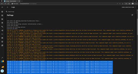 Question About An Error Showing In My Home Assistant Log Hoping To Get
