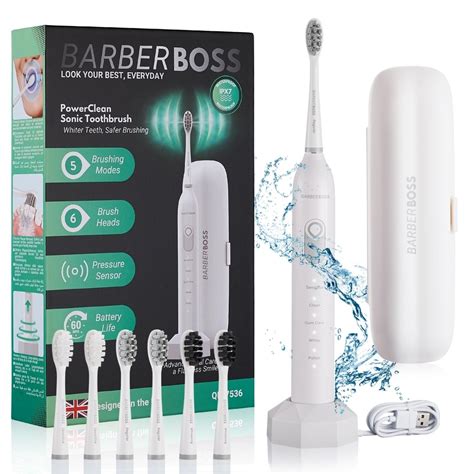 Barberboss Qr 7536 Sonic Electric Toothbrush Powerclean Sonic Toothbr Barberboss Look Your