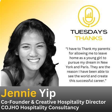 Jennie Yip Recently Joined Brian Proctor On The Tuesdays Thanks Podcast Cojho Hospitality