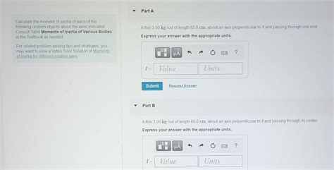 Solved Calculate The Moment Of Inertia Of Each Of The Chegg