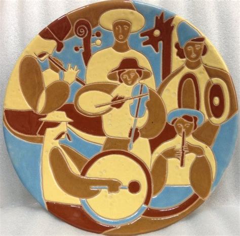 ЛКСФ Декоративная тарелка «Музыканты авторская — Окна соцреализма Декоративные тарелки