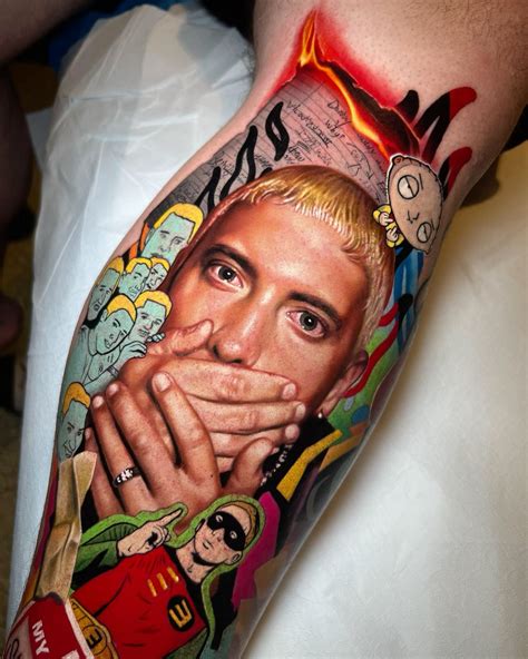 Eminem Tattoo By Andrea Brusadin Immagini Tatuaggi Braccio Tatuaggi