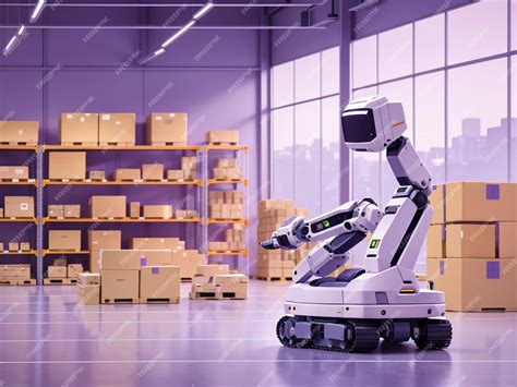 Premium Ai Image Revolutionizing Efficiency Automation With Agv And Robotic Arm In Smart