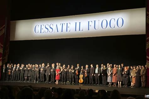 La Scala Performers And Workers Call For Gaza Cease Fire Before Opera