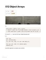 Understanding Object Arrays Const Methods Comparisons More Course Hero