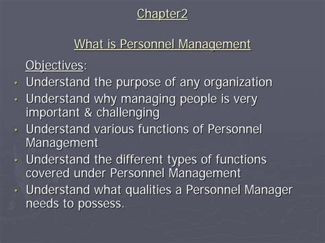 Personnel Management Pptx