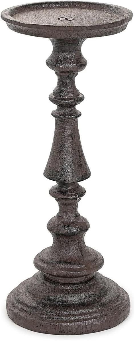 Sungmor Rustic Cast Iron Candle Holder 24 5cm Tall Vintage Candle