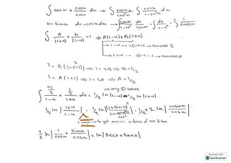 Integral Of Secx Pdf
