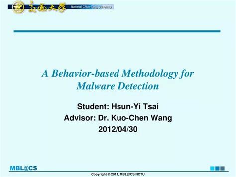 ppt a behavior based methodology for malware detection powerpoint