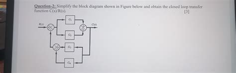 Solved Question-2: Simplify the block diagram shown in | Chegg.com