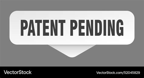 Patent Pending Sticker Sign Royalty Free Vector Image
