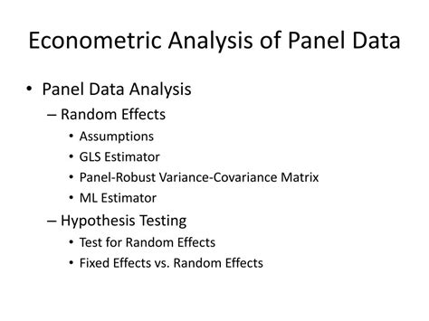 PPT Econometric Analysis Of Panel Data PowerPoint Presentation Free Download ID 658230