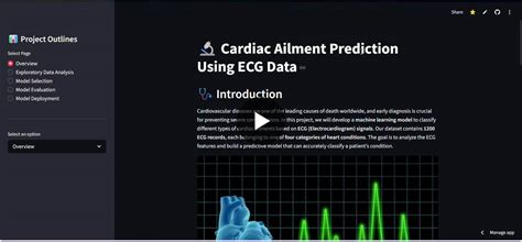 Machinelearning Datascience Ecg Healthcareai Streamlit… Ahmed Magdi