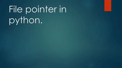 File Pointer File Handling Python Beginners Youtube