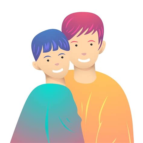 Premium Vector Gay Couple Vector Illustration