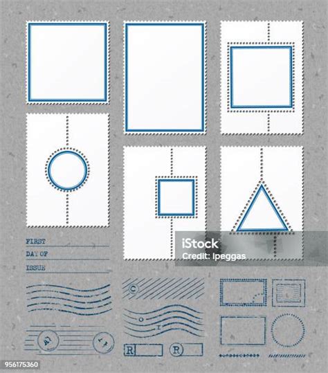 빈 스탬프 프레임입니다 귀하의 이미지와 텍스트에 대 한 장소를 가진 벡터 템플릿 공란에 대한 스톡 벡터 아트 및 기타 이미지 공란 비어 있음 0명 Istock