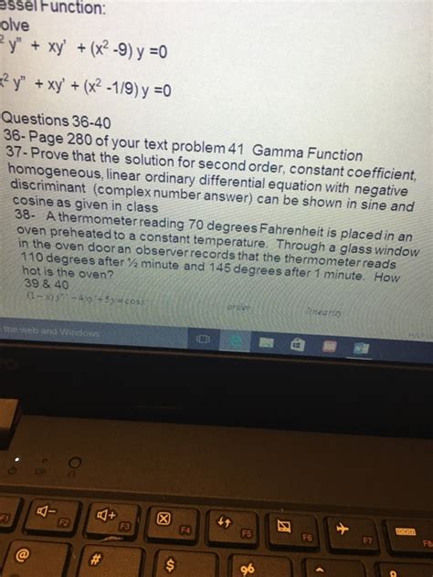 Solved 37 Prove That The Solution For The Second Order