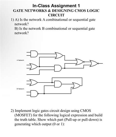 solved in class assignment 1 gate networks and designing cmos
