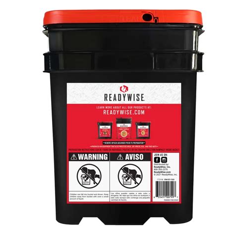 Readywise 150 Serving Emergency Food Bucket 150 Total Servings Costco