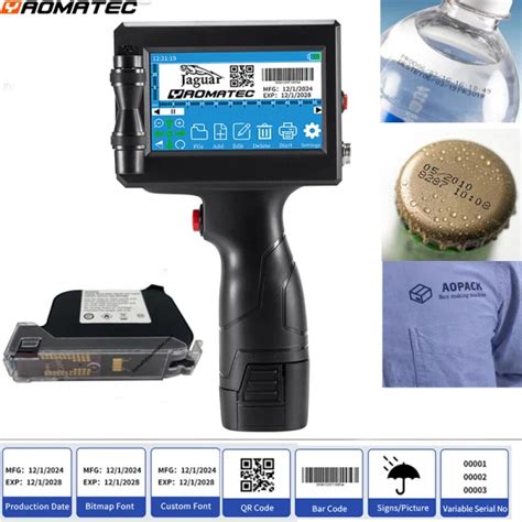 dropship s7 y7 12 7mm variable qr bar batch code date number logo