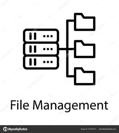 File Management Structure Organize File Data Stock Vector Image By Prosymbols