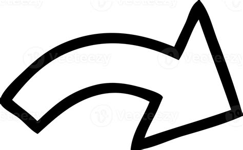 Line Drawing Cartoon Of A Directional Arrow Icon 40840199 Png