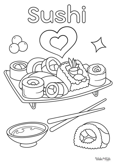 Food Coloring Pages Sushi