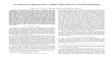 a contrario approach for outlier detection in gnss positioning [pdf