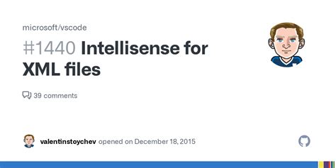 Intellisense For XML Files Issue Microsoft Vscode GitHub