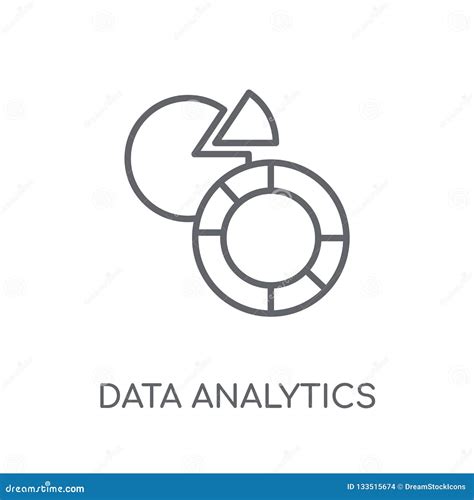 Data Analytics Circular Linear Icon Modern Outline Data Analyti Stock Vector Illustration Of