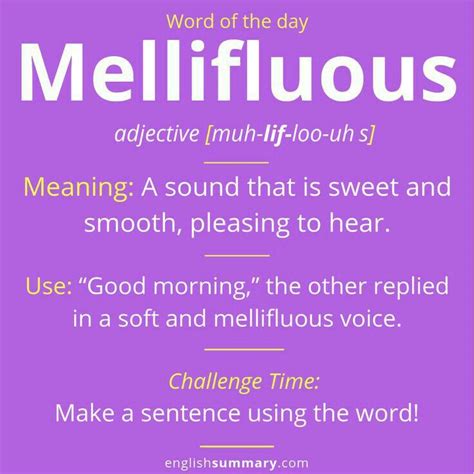 Word Of The Day Mellifluous