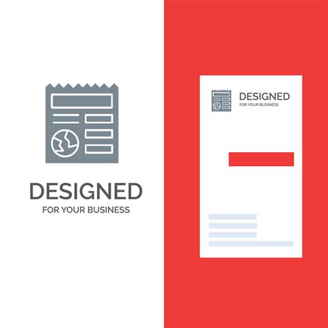 Basic Document Globe Ui Grey Logo Design And Business Card Template 17962750 Vector Art At Vecteezy
