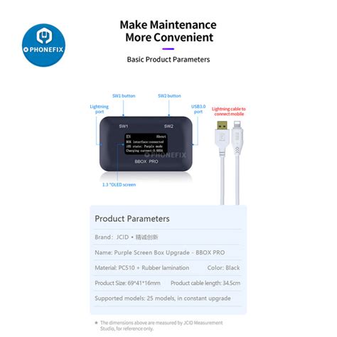 JC B BOX Pro C DFU Box Window DCSD Cable One Key Purple Mode SN Unbind WiFi For IPhone IPad