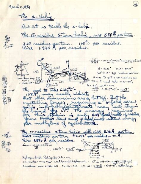 Alpha Helix Linus Pauling