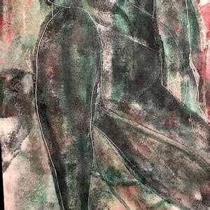 Vintage Mid Century Modern 1960s Original Large Painting By Artist